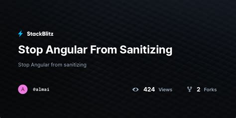 Stop Angular From Sanitizing Stackblitz