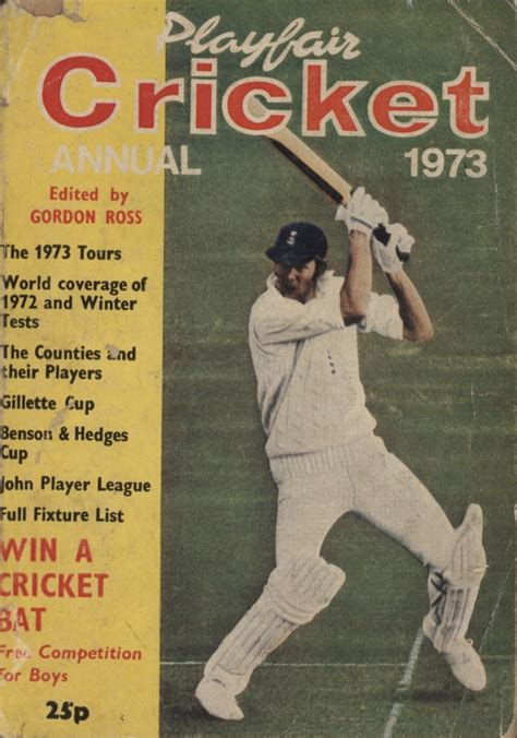 Playfair Cricket Annual 1973 Playfair Cricket Annuals