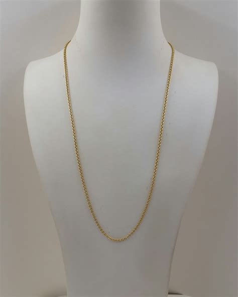 14 Karat Yellow Gold Cable Chain Necklace 30 S And K Ltd