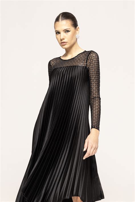 Rochie Plisata Cu Detalii Din Glitter RS14230A NISSA
