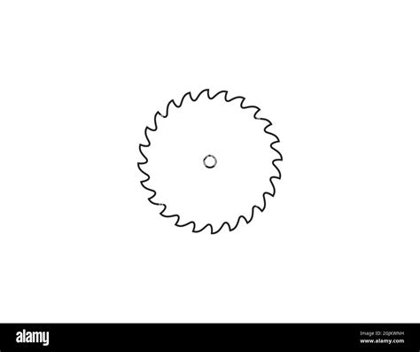 Saw Blade Circular Blade Icon Vector Illustration Flat Design Stock