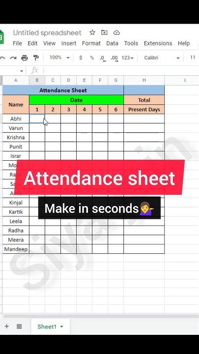 how to make attendance sheet in excel💁‍♀️📉 ️👉 exceltricks learnexcel