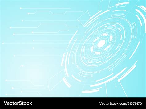 Abstract Technology Concept Circle Circuit Vector Image