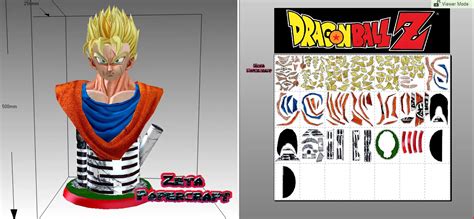 Busto Gohan Del Futuro Papercraft