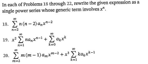 Solved Please Solve 20 Only Note That The Second Summation