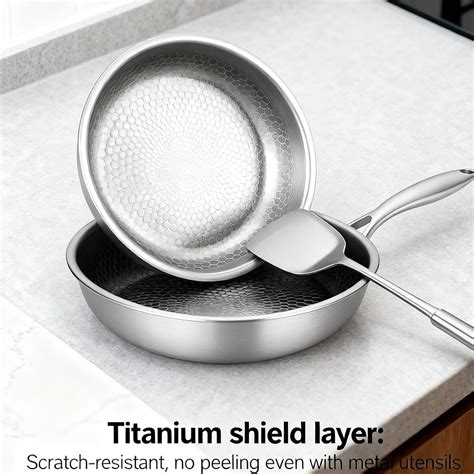 Titanium Cooking Pan Tipanexi Titanium Pan Pro With Lid2026 Hammered