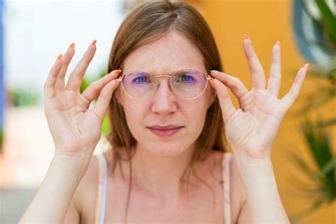 Premium Photo Young French Girl At Outdoors With Glasses And