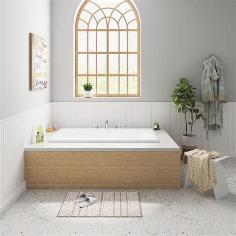 American Standard Mainstream 60 In X 3275 In White Acrylic Rectangle