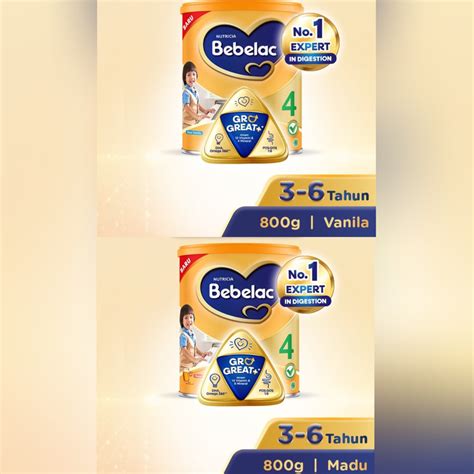 Jual Bebelac GroGreat Susu Bubuk Pertumbuhan Anak Gr Vanila Madu Shopee Indonesia