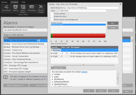 Customizing Spotlight On Sql Server Alarms Performance Monitoring