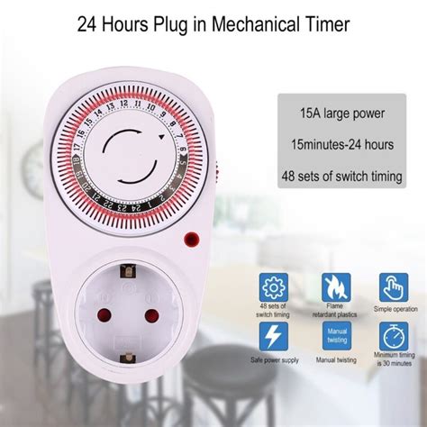 24 Hour Cyclic Timer Switch Mechanical Grounded Pr Grandado