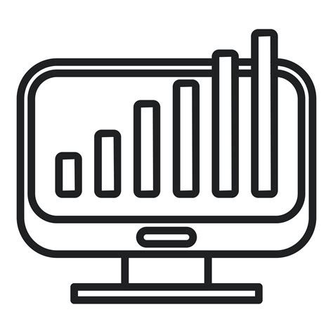 Online Computer Graph Icon Outline Vector Real Home 16817473 Vector