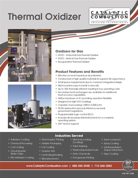 Information About Catalytic Combustion Products And Services