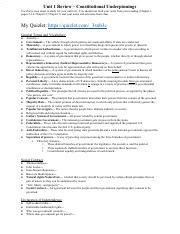 Ap Gov T Unit Review Sheet Pdf Unit Review Constitutional Underpinnings Use This Review