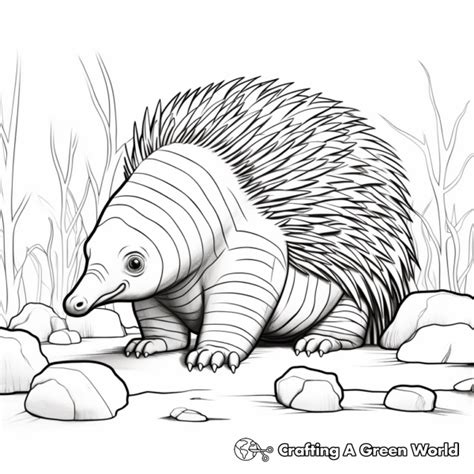 Echidna Coloring Pages Free And Printable
