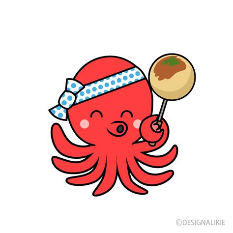 たこ焼きのタコキャライラストのフリー素材｜イラストイメージ