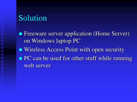 Ppt A Portable Web Server Powerpoint Presentation Free Download Id