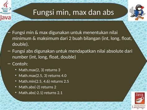 Pemakaian Kelas Matematika Pada Pemrograman Java Ppt