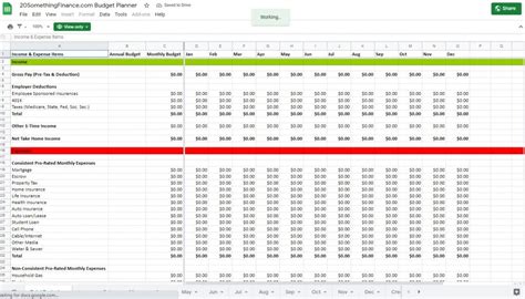 Google Sheets Monthly Expense Tracker Template Volfrecord