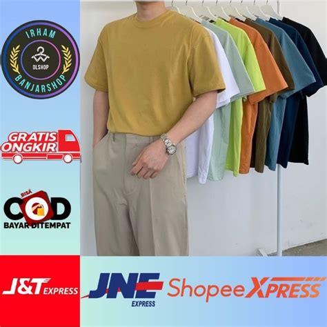Jual Kaos Polos Cotton Combed Oneck Unisex Lengan Pendek Shopee