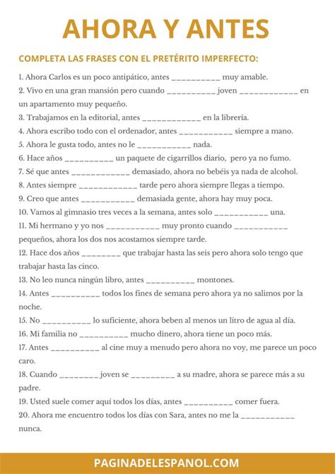 Preterito Y Imperfecto Practica