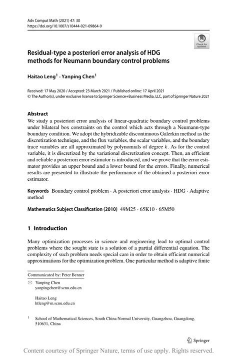 Residual Type A Posteriori Error Analysis Of Hdg Methods For Neumann
