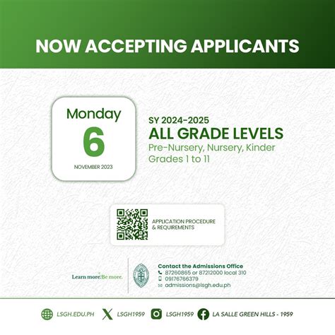 La Salle Green Hills On Linkedin Now Accepting Applicants La Salle
