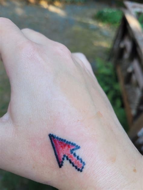 Got This Sapphic Colored Cursor Tat For My Bday 29 Tribute To The 90s