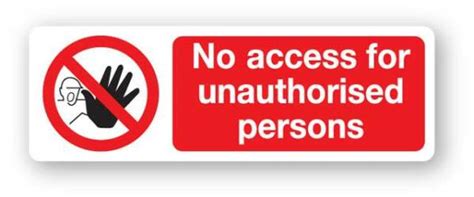 No Access For Unauthorised Persons Sign Farm Signs