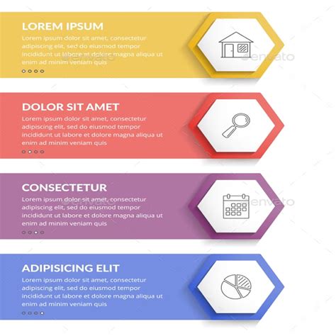 Infographic Template With 4 Steps Masterbundles