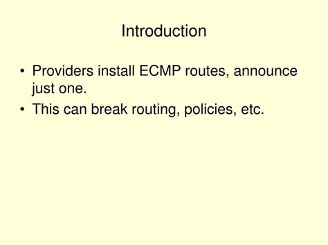 Ppt Advertising Equal Cost Multi Path Ecmp Routes In Bgp Powerpoint Presentation Id3227003