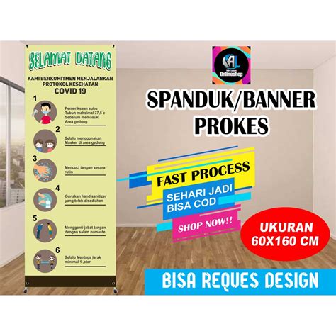 Jual Spanduk Banner Protokol Kesehatan Shopee Indonesia