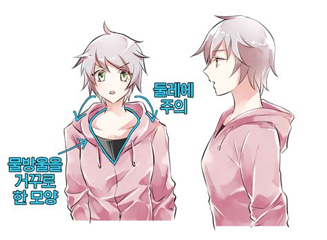 옷의 기본 셔츠와 후드 티를 자연스럽게 그리기 위한 요령 그림 꿀팁사전