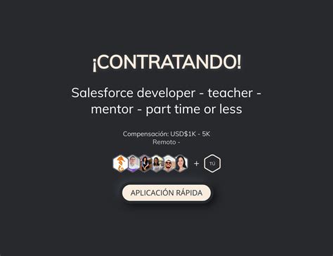 Salesforce Developer Teacher Mentor Part Time Or Less En Atlanticsoft Punto Singular