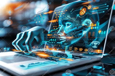 robotic hand interacting with ai interface representing the
