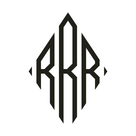 Logo R Condensado Rombo Monograma 3 Letras Alfabeto Fuente Logo