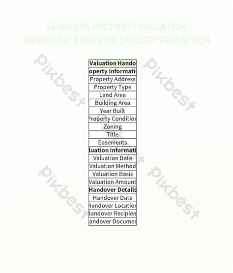 Efficient Property Valuation Transfer For A Seamless Transition Excel
