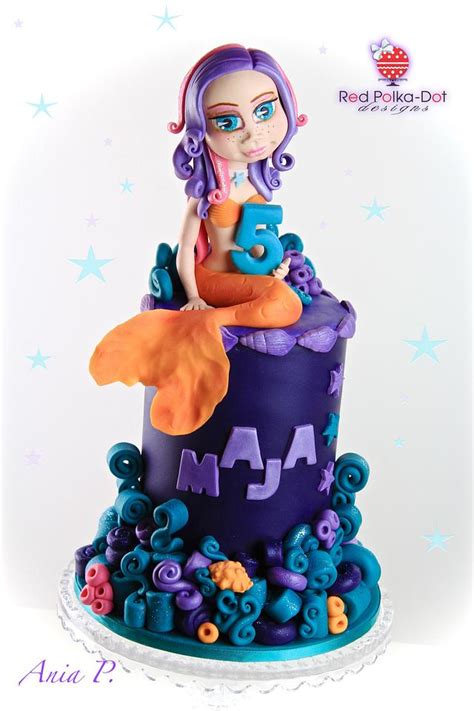 Mermaid ♥♥ Decorated Cake By Red Polka Dot Designs Was Cakesdecor