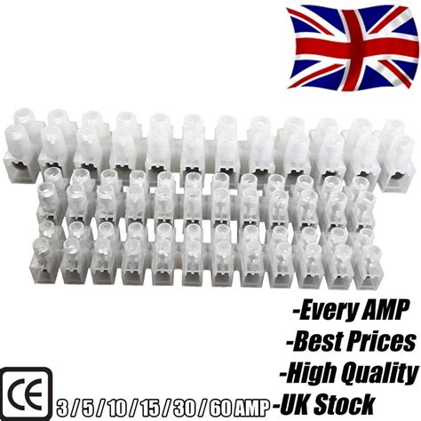 12 Way Connector Strip Choc Block Terminal 3 5 10 15 30 60 Amp