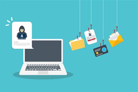 기밀 데이터 개인 정보 및 신용 카드 세부 사항을 훔치는 노트북 컴퓨터와 해커 해킹 개념 개성 개념에 대한 스톡 벡터 아트 및 기타 이미지 Istock