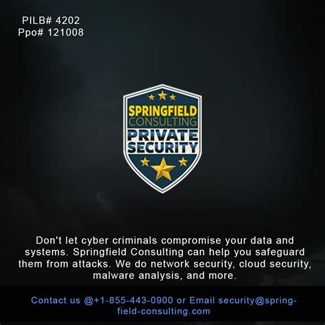 Springfield Consulting Private Security On Linkedin Security Technology Safety Tech