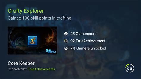 Crafty Explorer Achievement In Core Keeper
