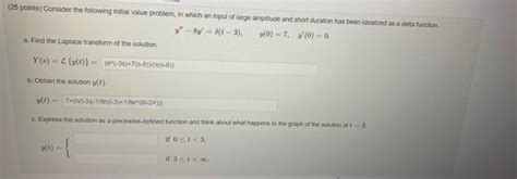 Solved 25 Points Consider The Following Initial Value