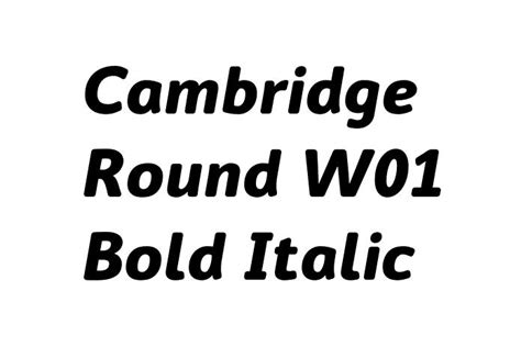 Cambridge Round W Bold Italic Font Free Font Download