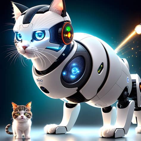 Premium Ai Image Biorobot Cat Artificial Intelligence Ai Generated