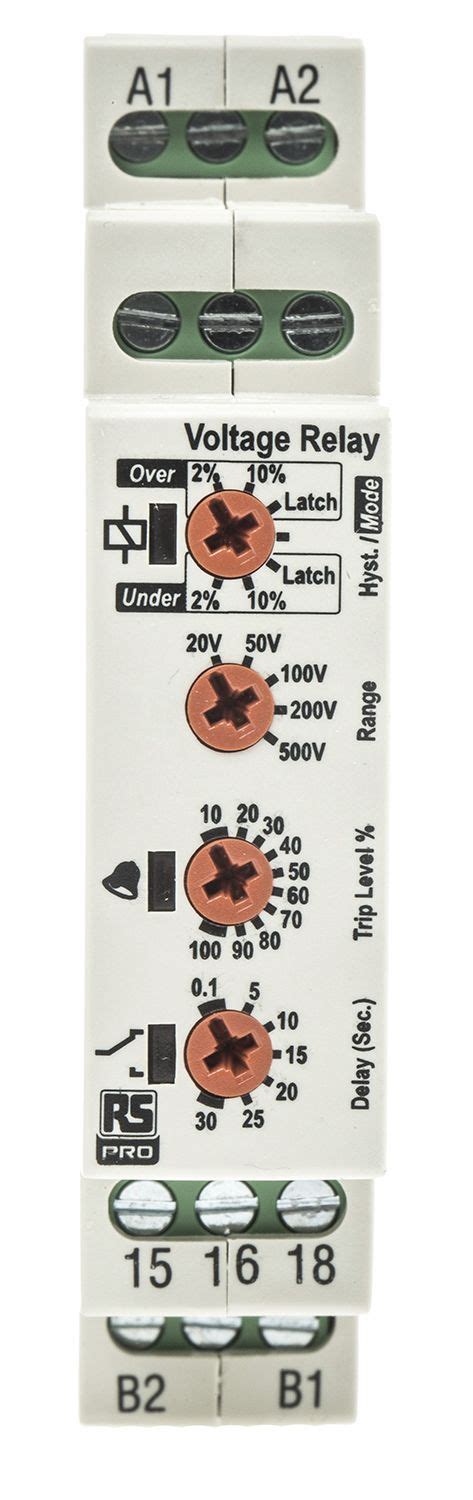 RS PRO Voltage Monitoring Relay With SPDT Contacts 1 Phase Overvoltage Undervoltage RS