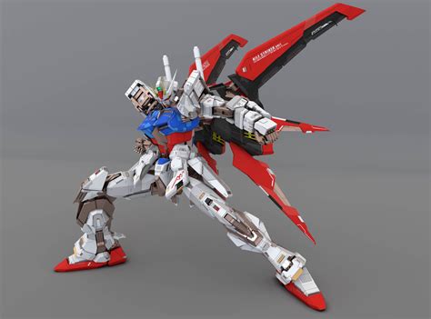 Aile Strike Gundam Remake Rigged 3d Model By Akbarindra