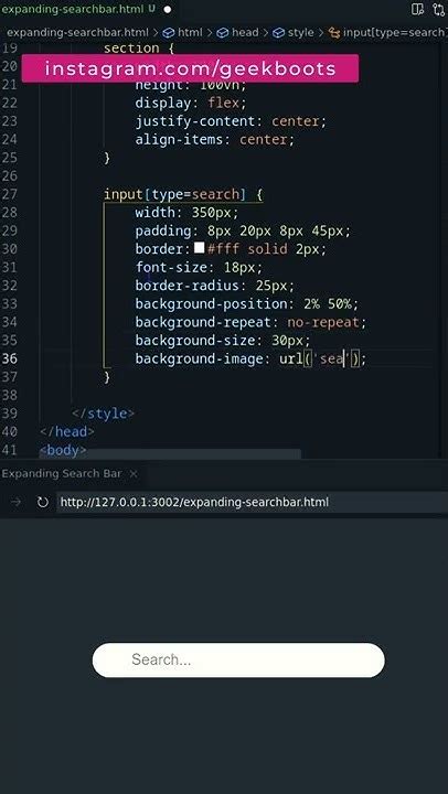 How To Create An Expandable Search Bar Using Html Css Only Geekboots