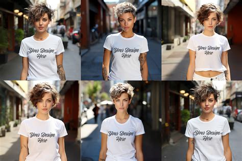 Beautiful Woman White T Shirt Psd Mockup Graphic By Anddesigncolour