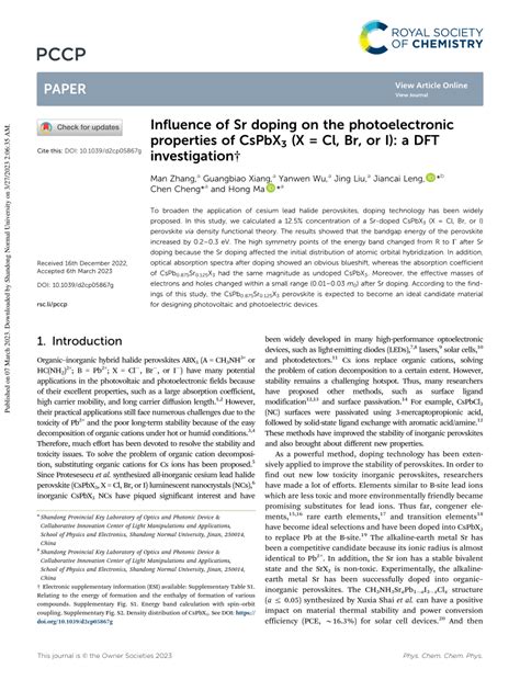 pdf revealing the influence of doping elements ge sn ca and sr